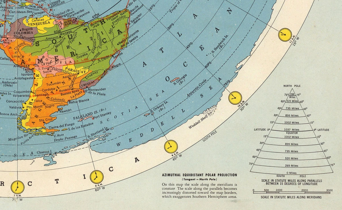 World Map Scale In Miles