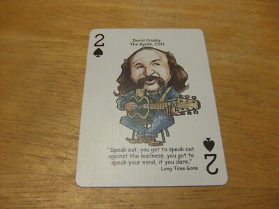 2012 Hero Decks Rock 'n Roll Playing Card David Crosby (The Byrds,CSN ...