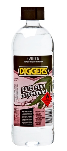 Diggers Pure Gum Turps Turpentine 1L Artist Paint Thinner | eBay Australia