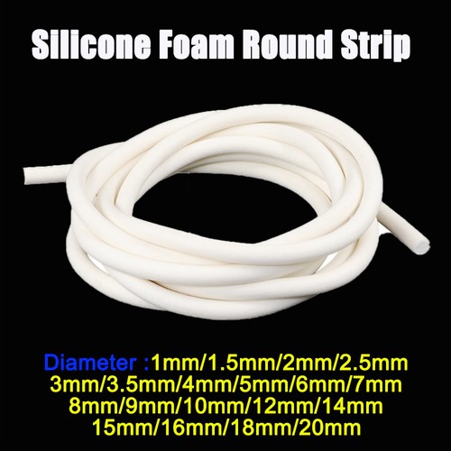 Silicone Foam Round Strip 1~16mm Silicone Strip White Sealing Strip ...