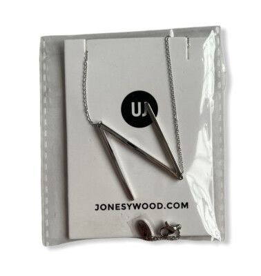 Jonesy Wood Large Initial Necklace N Silver Tone New | eBay