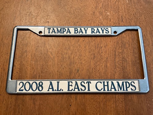 Tampa Bay Rays 2008 A.L. East Champs License Plate Frame vintage MLB ...