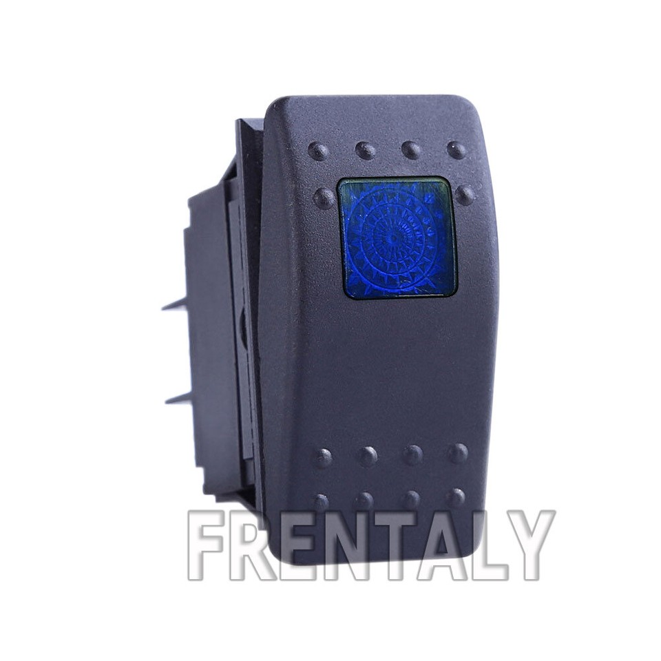 10x Custom DIY Rocker Switch Blue Led 4 Pin ON/OFF SPST Marine Grade US ...