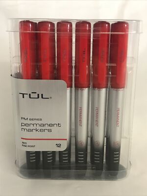 TUL PM Series Permanent Markers Red Fine Point 12 Ct. (1 Pack) | eBay