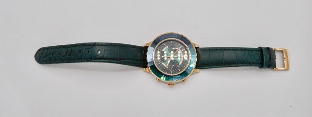 Swarovski Octea Lux Chrono 39.5 mm Rose Gold-Plated Case Women's Green ...