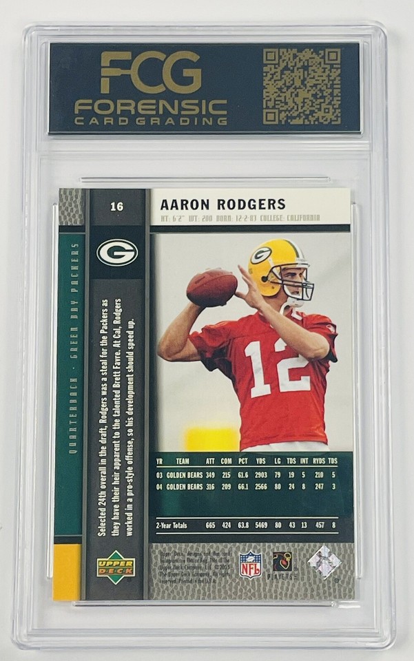 Aaron Rodgers 2005 Upper Deck Rookie Premier Gold Variation RC FCG 9 ...