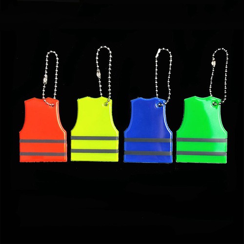 Reflective Safety Keychain Vest Pendant School Bag PVC Reflector ...