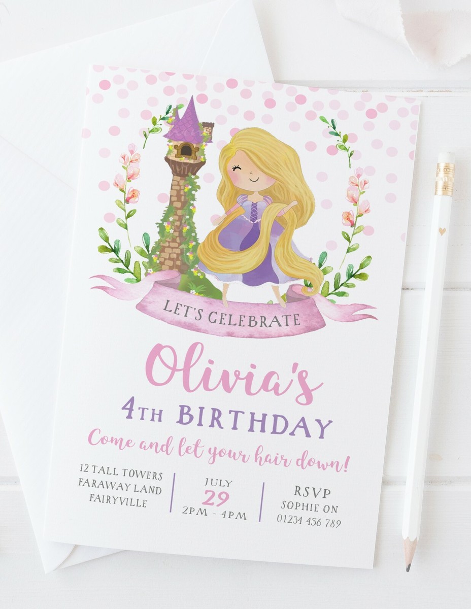 Rapunzel Tower Invitations