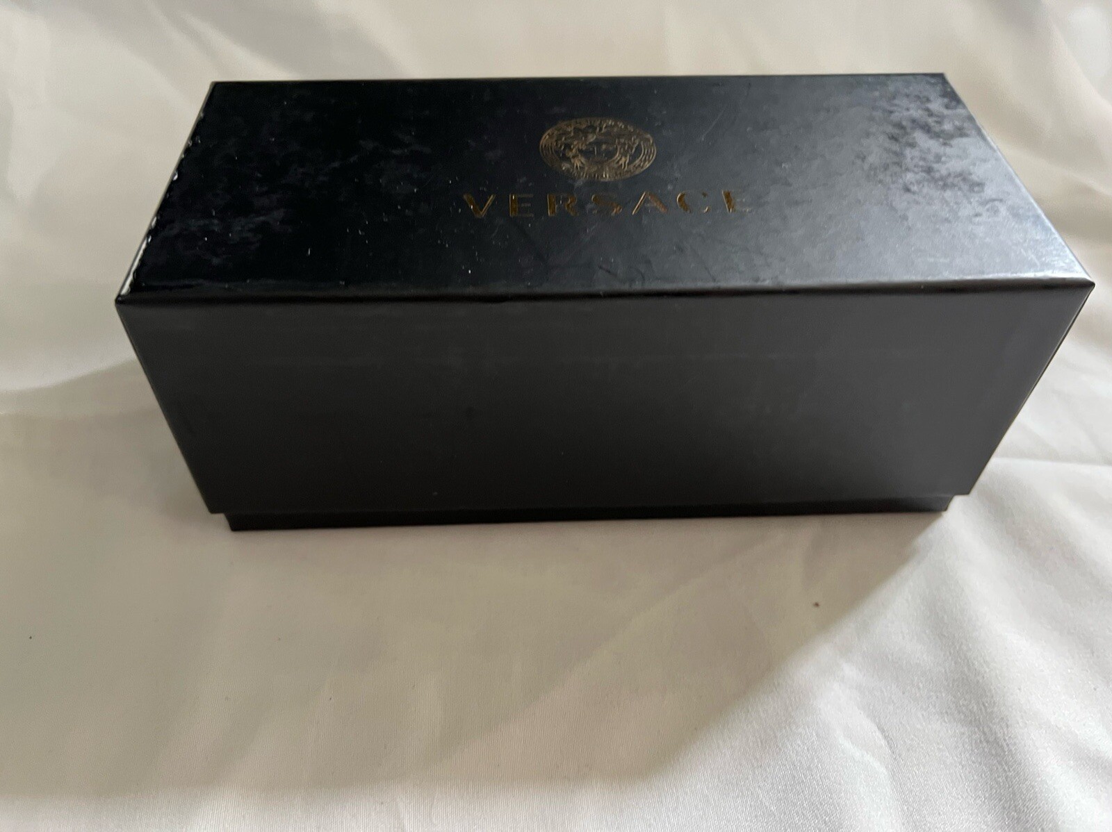 Authentic Versace Gift Box Storage Sunglasses Cardboard Black 3.5" x 7 ...