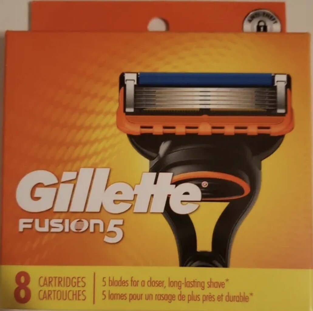 Gillette Fusion 5 Razor Blade refills New sealed Packs of 8 Fusion5 ...