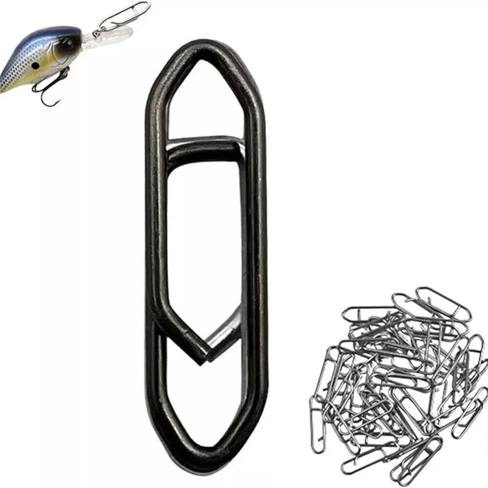 Fishing Clip Power Clips 100Pcs Stainless Steel Fishing Snaps For ...