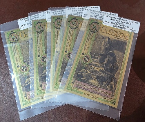 lot of five 2025 1/2 Florida gold back 1/2000th of an oz NO RESERVE | eBay