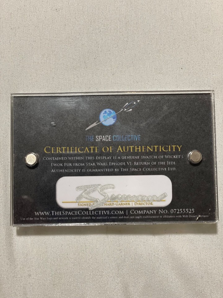 Star Wars prop screen used! Ewok FUR! (COA). Open Offers! Auto by ...