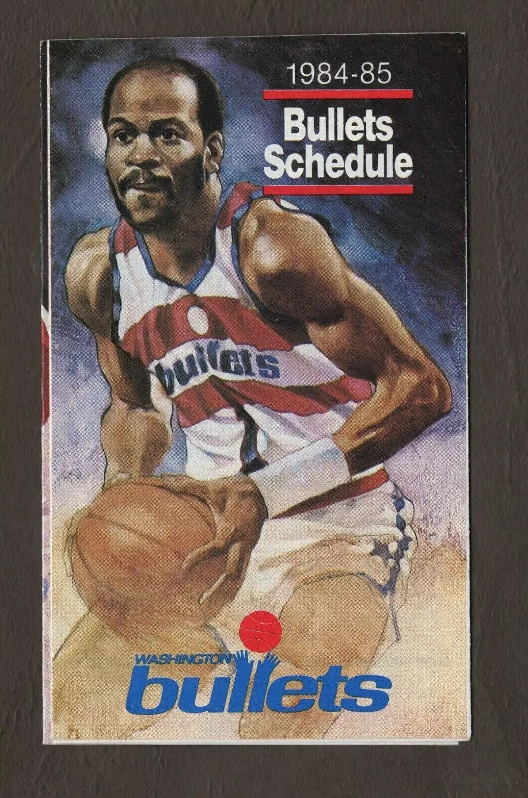 1984-85 Washington Bullets NBA & Capitals NHL Pocket Schedule MINT FREE ...