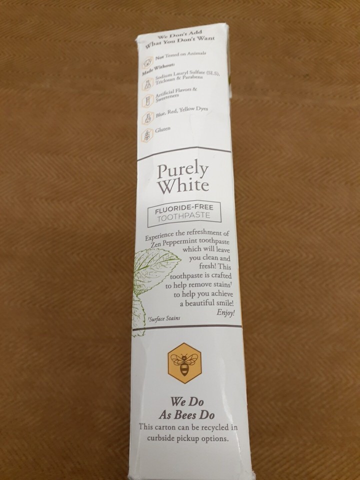 Burt's Bees Toothpaste, Natural Flavor, Fluoride-Free, Purely White ...