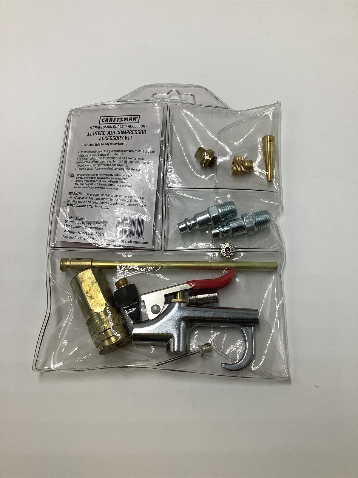 Craftsman 11pc Air Compressor Accessory Kit in Pkg 16391 for sale ...