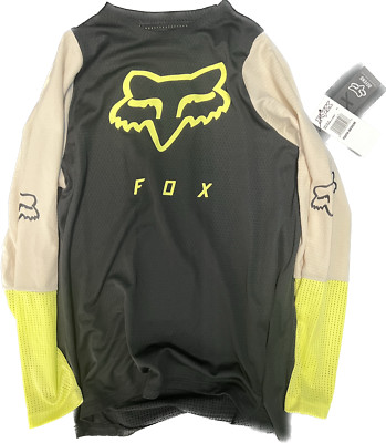 Fox Defend Long Sleeve Mountain Bike Jersey- Youth Medium - Black | eBay