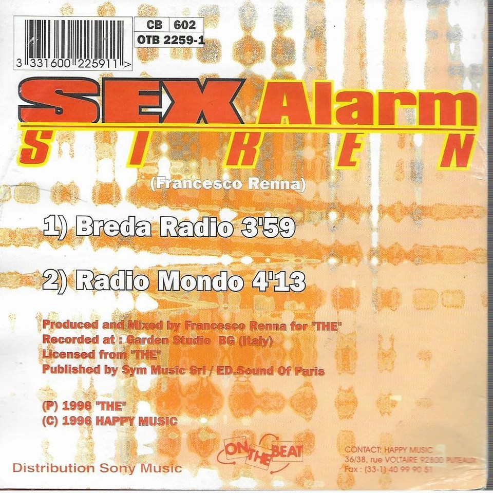 CD, Single - Sex Alarm - Siren Label: On The Beat - OTB 2259-1 - France ...