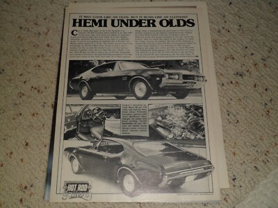 1968 OLDSMOBILE 442 HEMI AD / ARTICLE | eBay