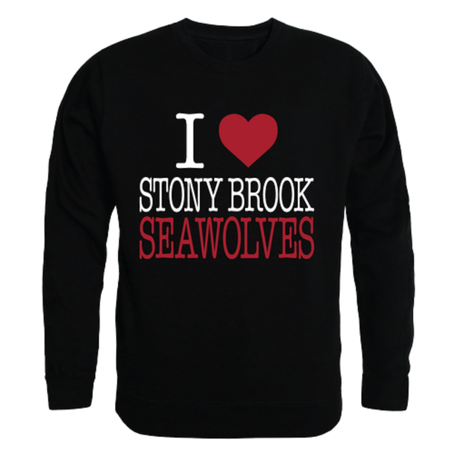 Stony Brook University Seawolves SBU I Love Crewneck Sweatshirt Sweater ...