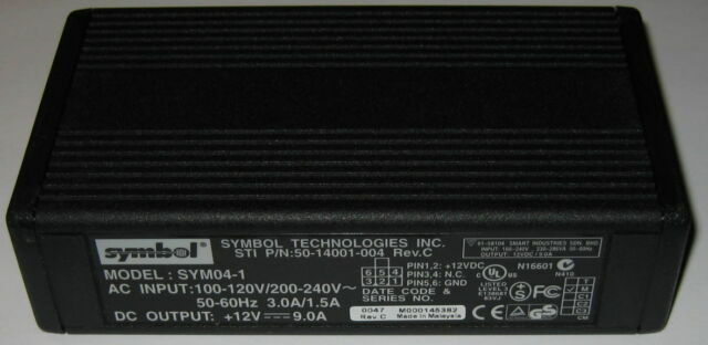 Symbol Sym04-1 Power Supply Adapter PSU 50-14001-004 12v for sale ...