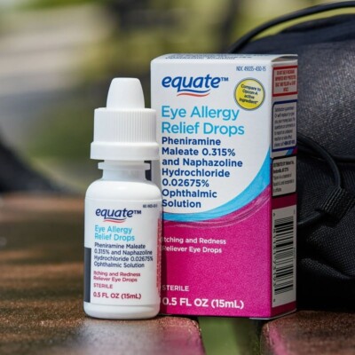 Equate Eye Allergy Relief Antihistamine and Redness Reliever Eye Drops ...