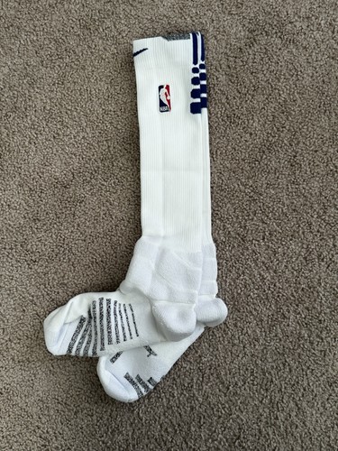 Nike Power Grip NBA Basketball Knee High Socks White Blue Men Large 8 ...