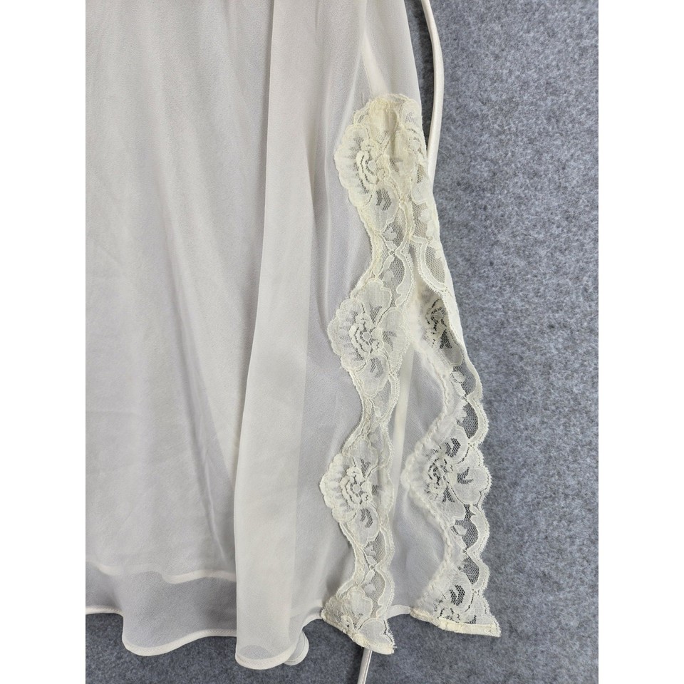 Vintage White Expressions By California Dynasty Bridal Satin Sheer Slip ...