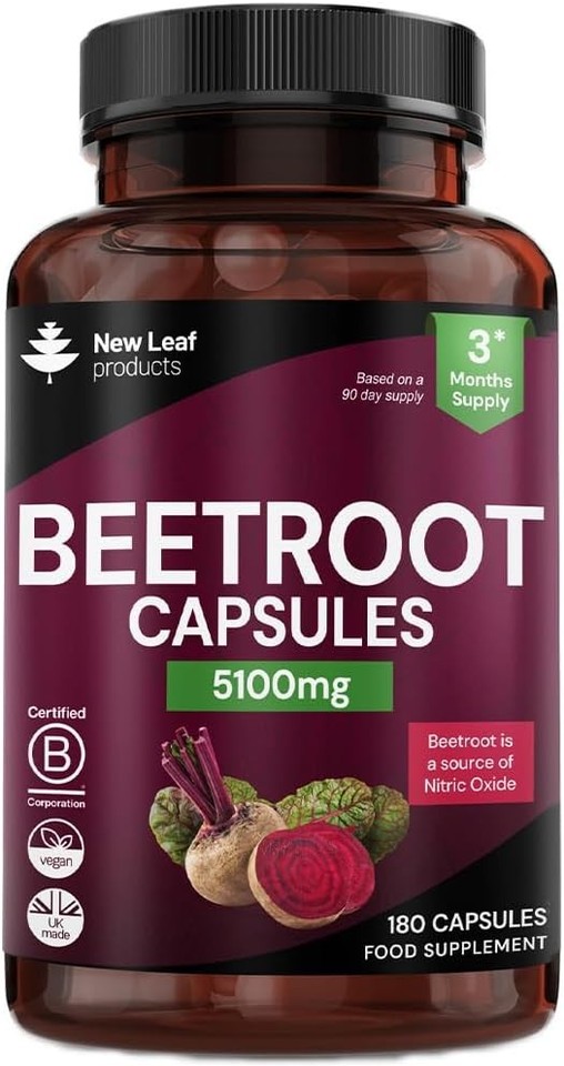 Beetroot Capsules 5100mg High Strength / Supplement 180 Vegan Caps ...