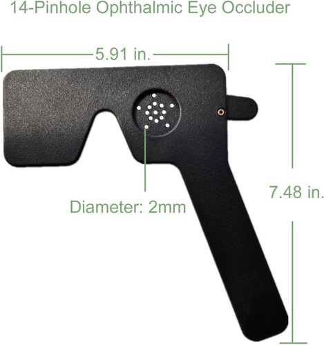 3 Pack Ophthalmic 14-Pinhole Eye Occluder for Vision Test, Portable ...