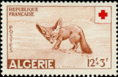 Algeria #YT343 MNH 1957 Fennec Fennecus zerda Red Cross [B88] | eBay