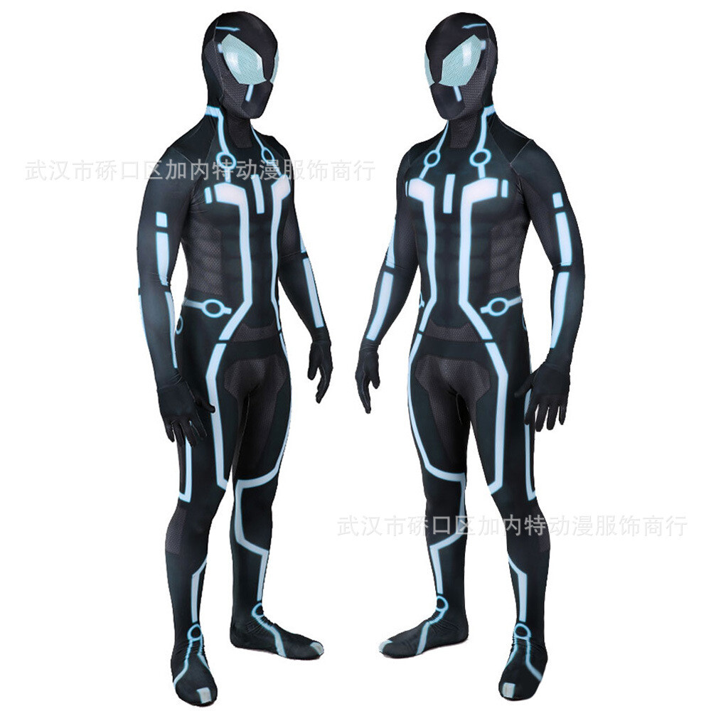 Tron Legacy Bodysuit Sam Flynn Jumpsuit Cosplay Costume For Adult Kids ...