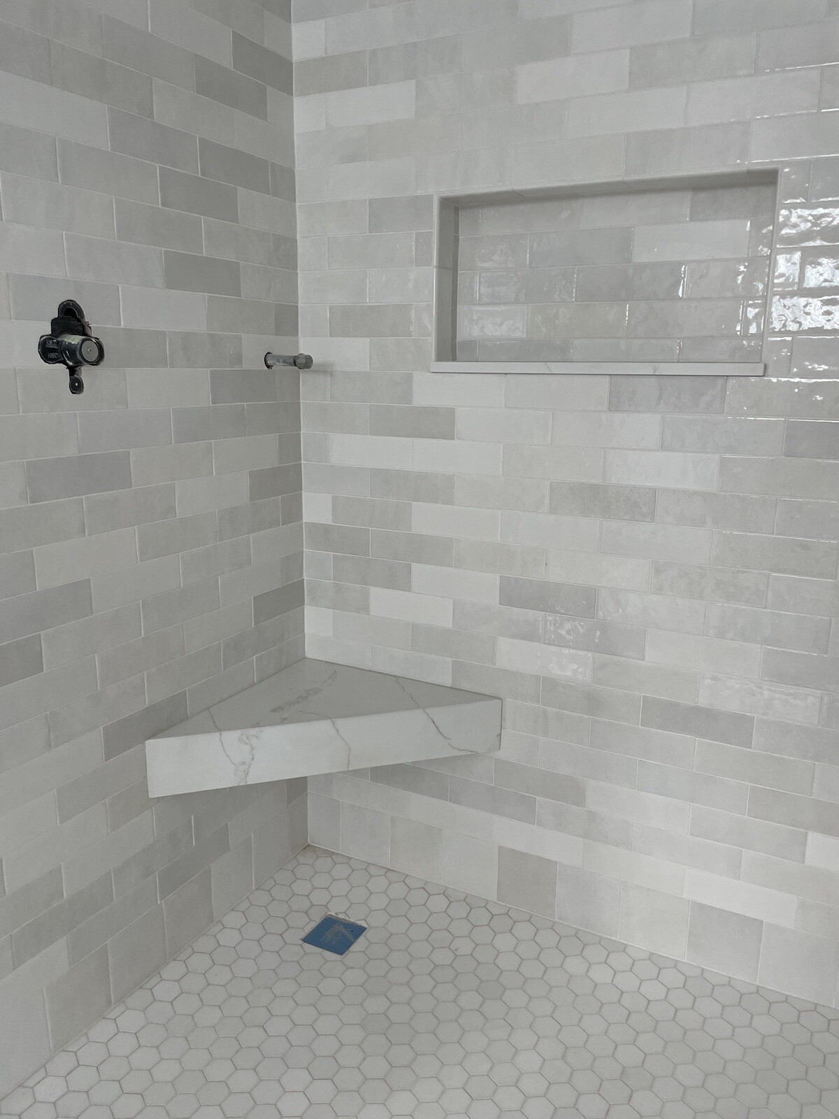 Shower Floating Bench - Schluter Kerdi-Board 2" with Stainless Steel ...