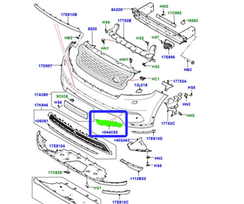 GENUINE LAND ROVER FOG LAMP COVER RANGE ROVER VELAR LH LR093506 | eBay