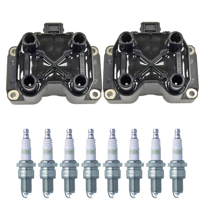 Bosch 2 Ignition Coil NGK 8 G-Power Spark Plug Kit For Discovery Bora ...