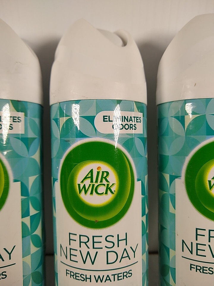 (6) Air Wick Fresh Waters New Day Air Freshener 8oz each No Odors FREE ...