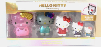 Hello Kitty 50th Anniversary Nesting Figures 5 Pc Nesting Dolls New ...