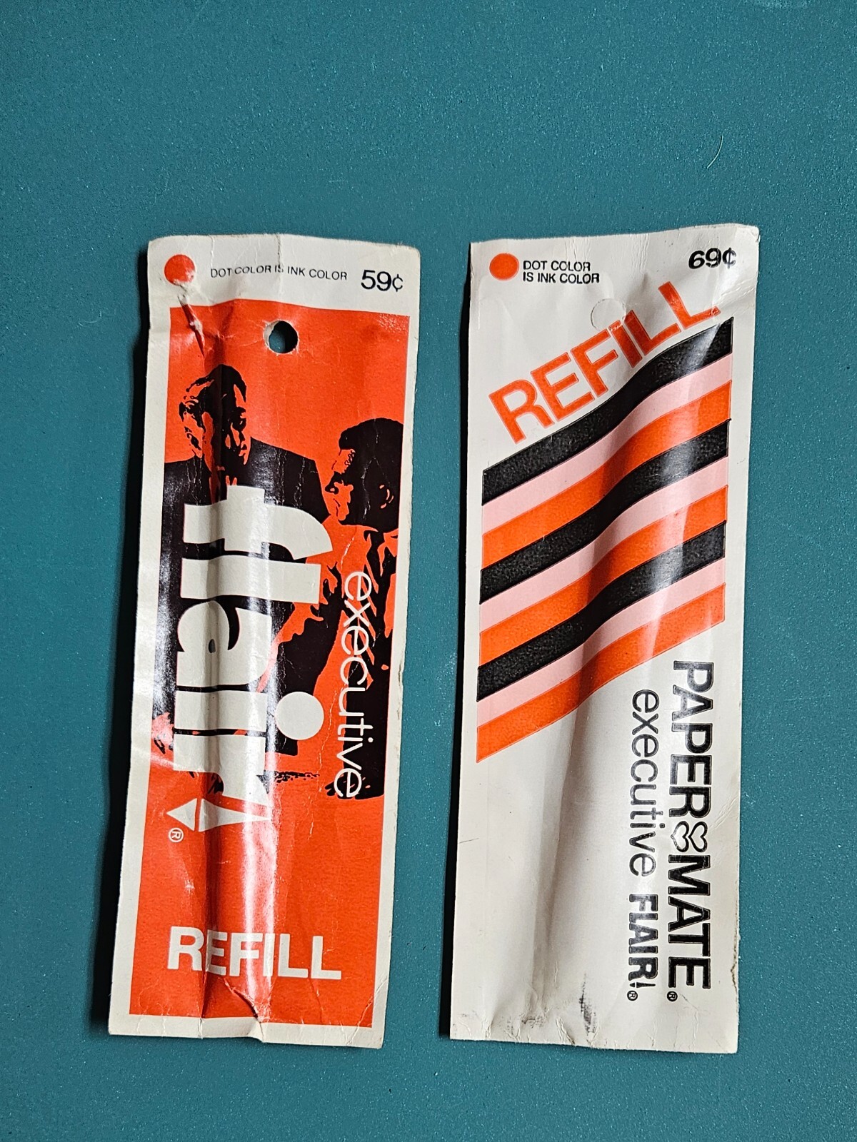 NIP Gillette Co. Paper Mate Executive Flair Pen Ink Refills 1971 Red ...