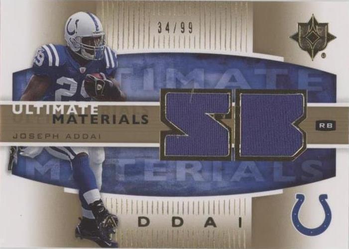 2007 Ultimate Collection - Ultimate Materials Joseph Addai #UM-AD Gold ...