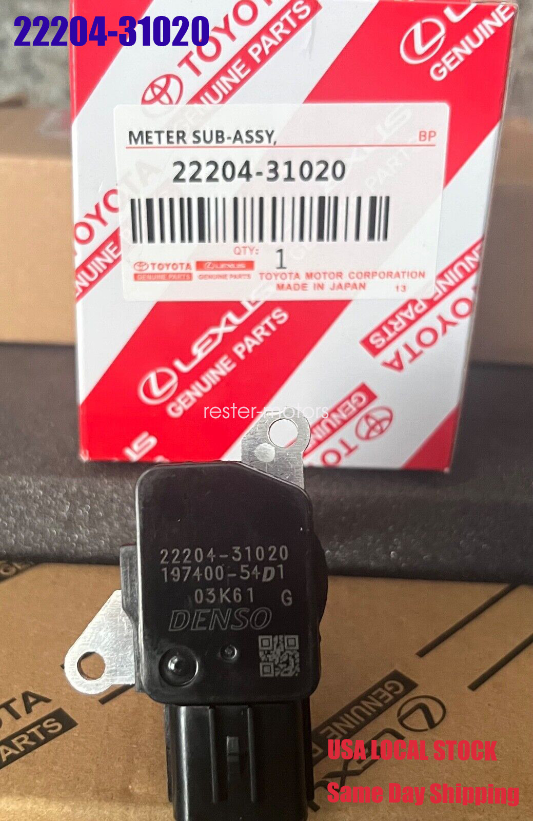 OEM Mass Air Flow Sensor MAF Meter 22204-31020 For Toyota RAV4 Camry ...