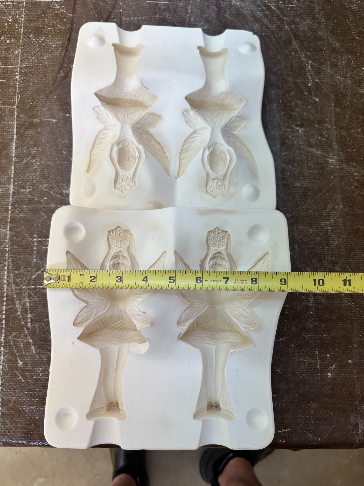 VINTAGE GARE CERAMIC MOLD #3347 SNOW FLURRIES FAIRY W/SNOWFLAKE ...