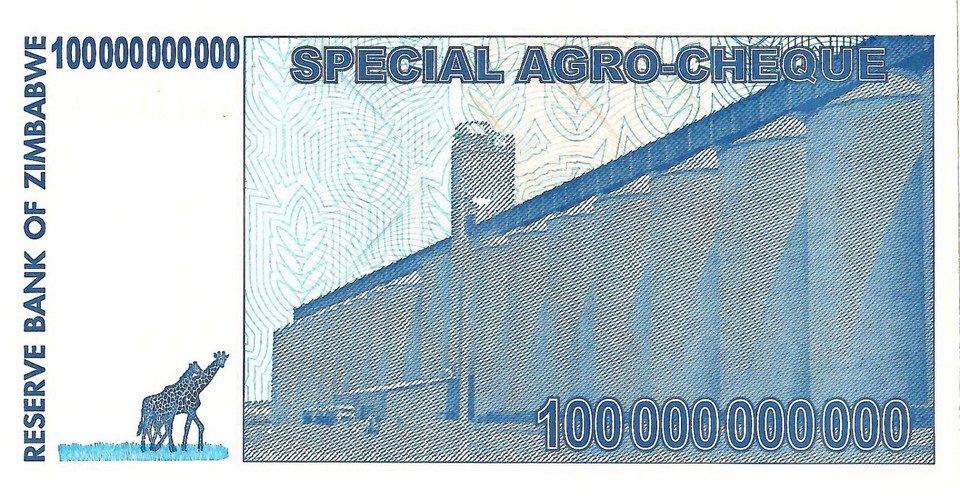 Zimbabwe 100 Billion Special Agro Cheque 2008, P-64 - UNC X 5 PCS | eBay
