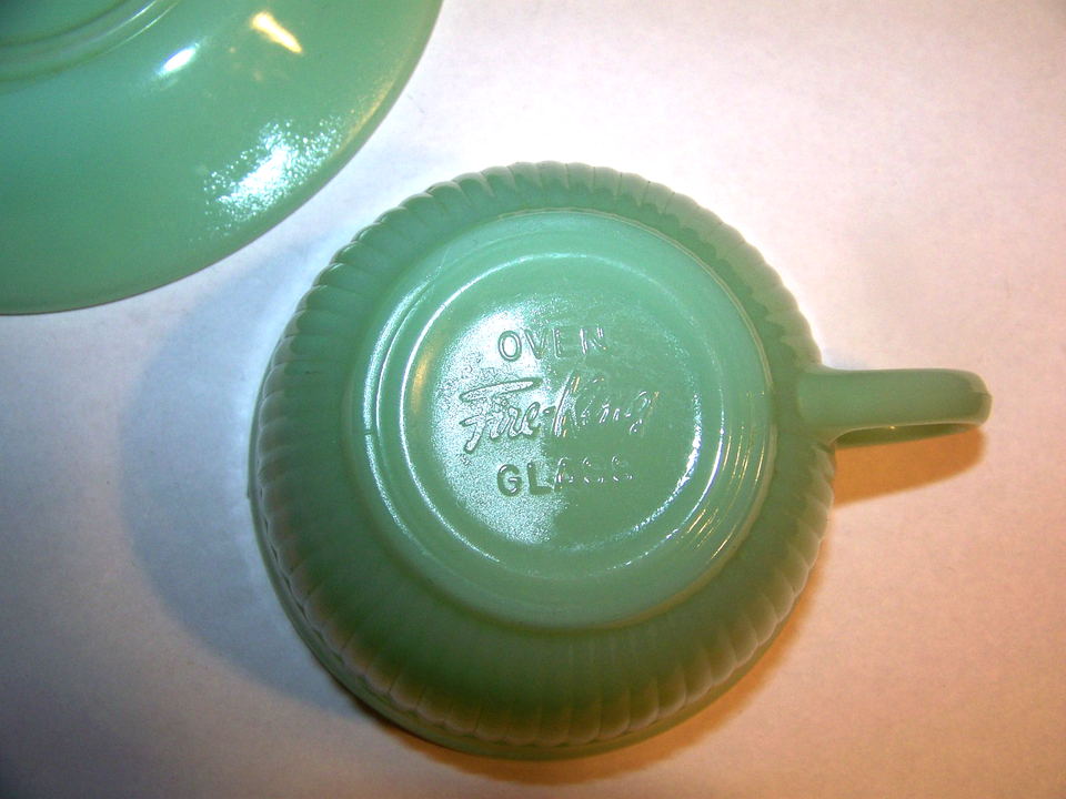 Vintage Fire King Jadeite Jane Ray Cup and Saucer | eBay