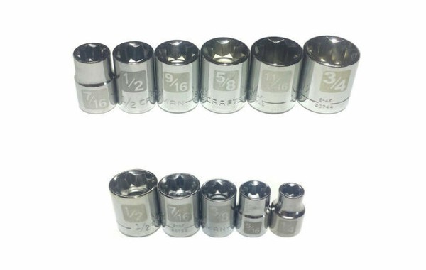 Craftsman CMANDM11PC8PT 11-Piece 8 Point Socket Set for sale online | eBay