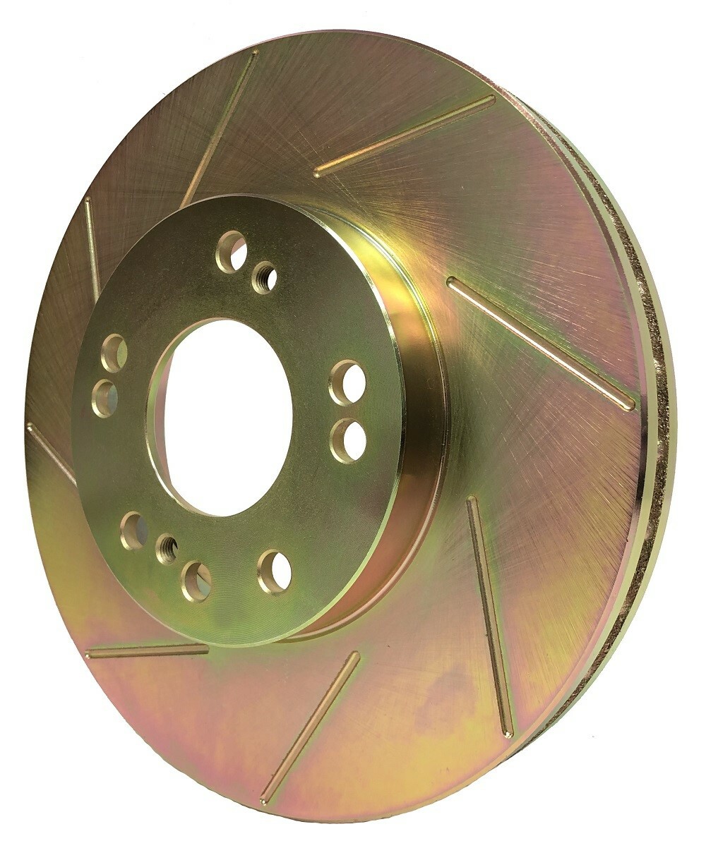 FRONT BRAKENETIC Sport Slot Brake Rotors 30mm Z32 300ZX Conversion 4 ...