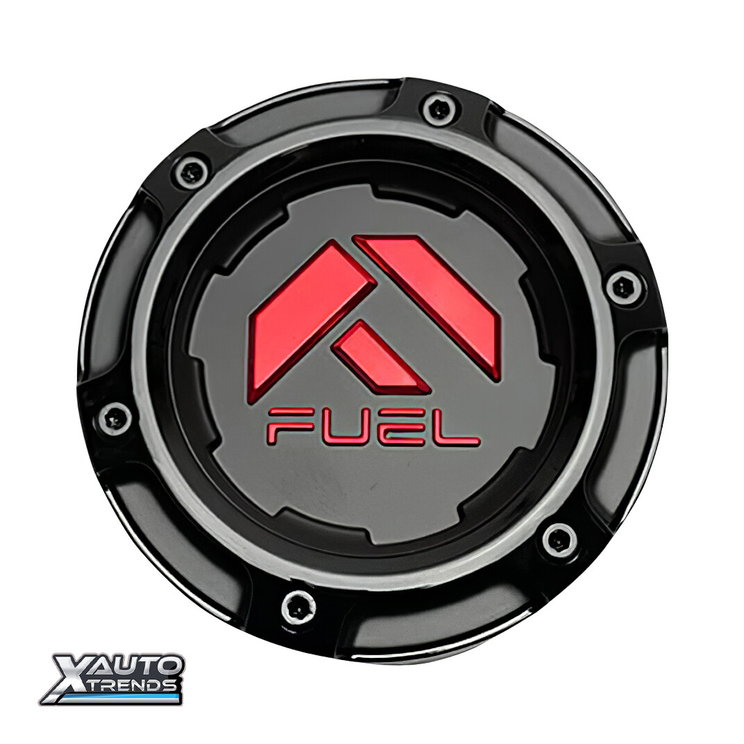 Fuel Off-Road Gloss Black Wheel Center Cap w/ Red Logo 1005-49TGBQ | eBay
