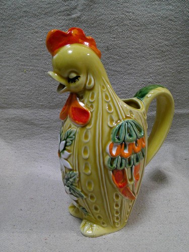 Vtg 70's Geo Z Lefton Ceramic WHIMSICAL Sleepy Chicken Hen Rooster ...