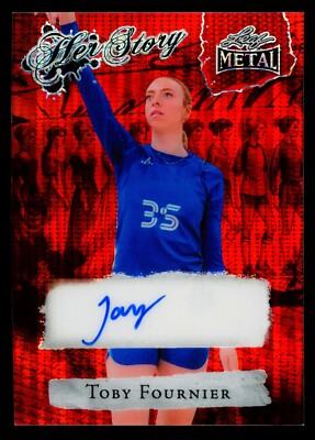 2024 Leaf Metal Women of Sport Toby Fournier (1/1) HERstory Auto Red ...