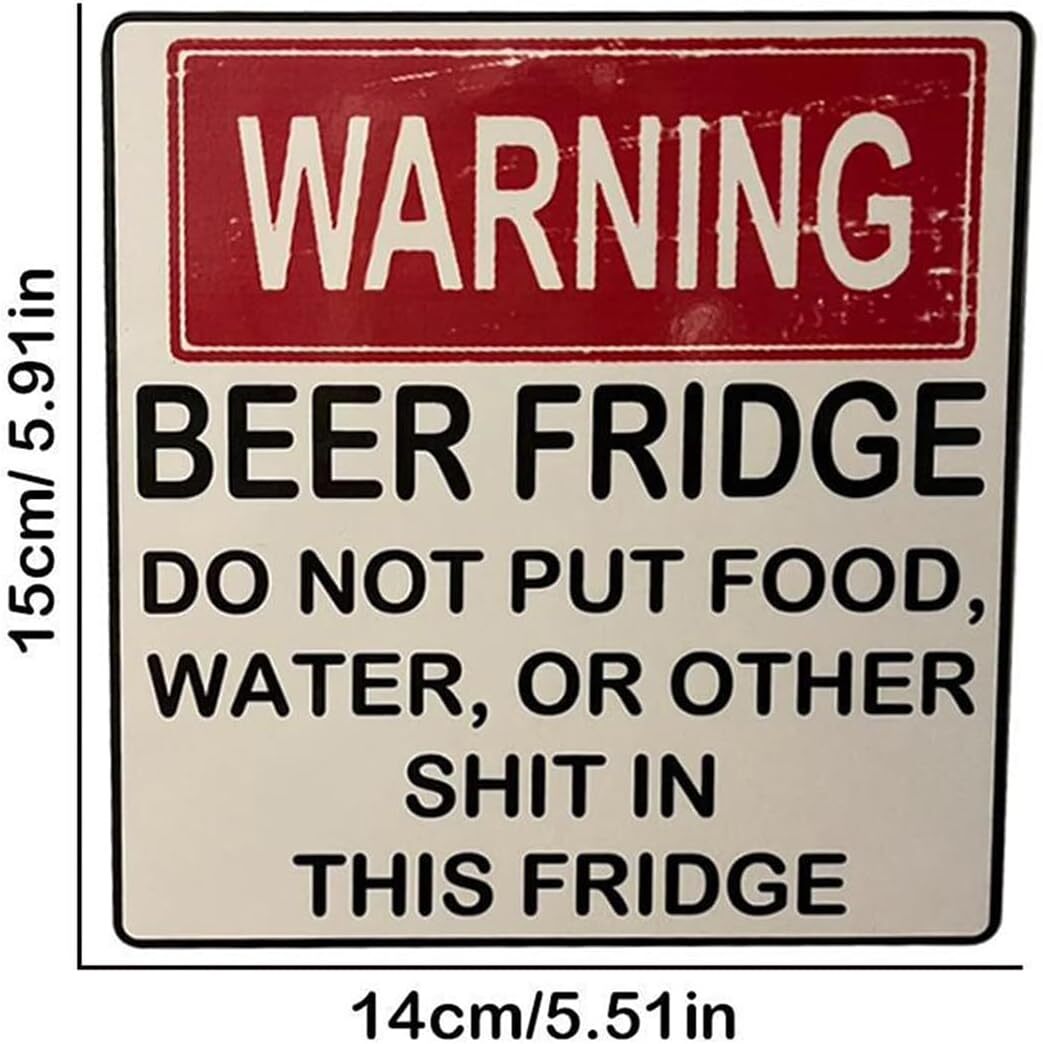 Funny Beer Fridge Vintage Sticker Sign, Hilarious Fridge Stickers ...