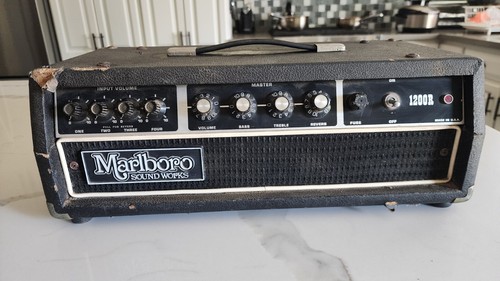Vintage MARLBORO Sound Works 1200R Guitar Speaker Amp Portable Rock ...